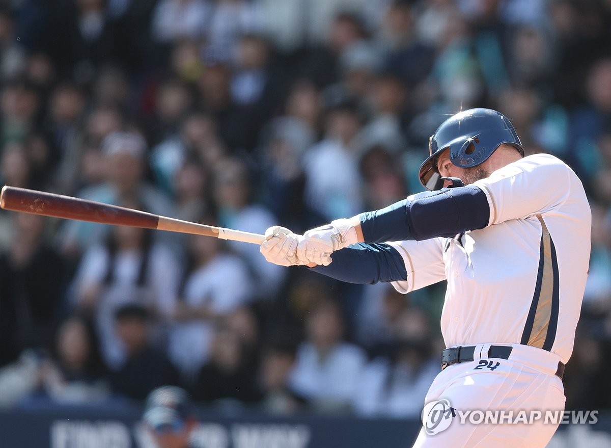 NC 데이비슨 화끈한 KBO 신고식 | 연합뉴스