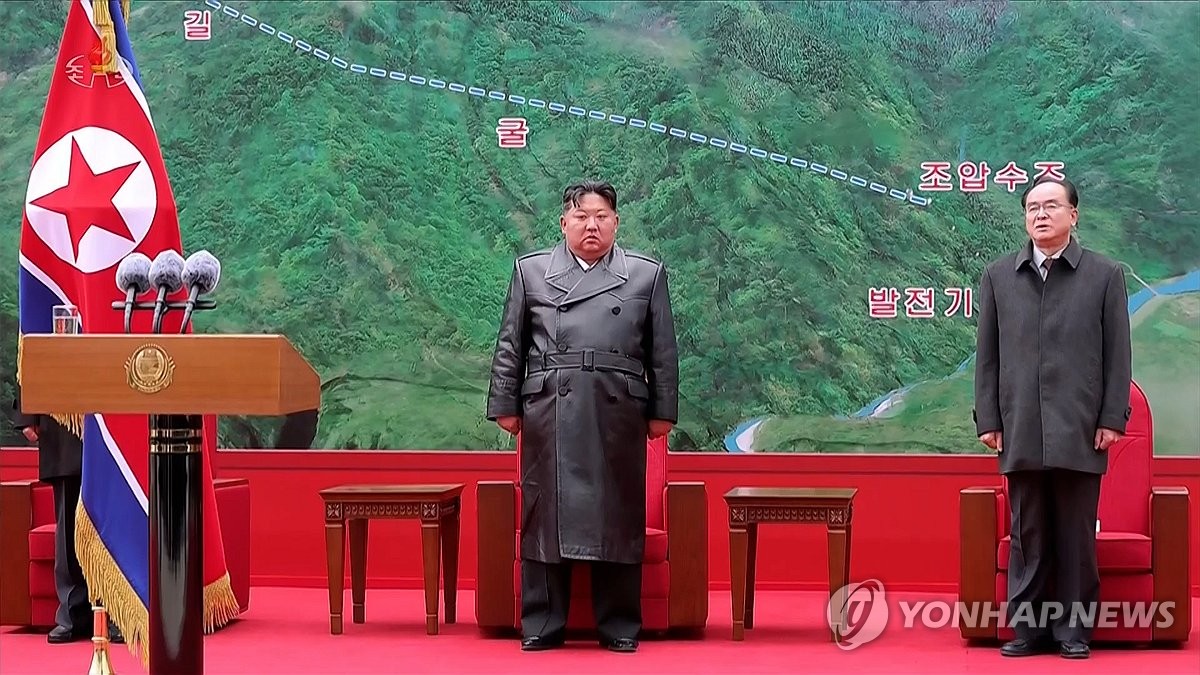 김정은, 강원도 회양군민발전소 준공식 참석 | 연합뉴스